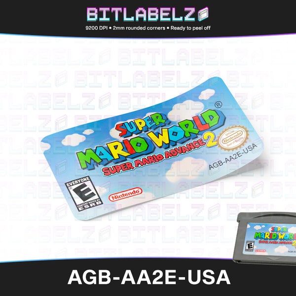 Super Mario Advance 2 Label - Etsy