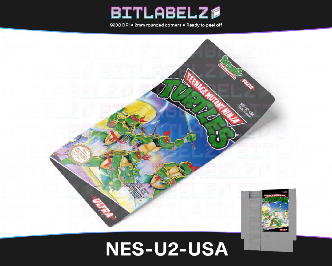 Teenage Mutant Ninja Turtles » Replacement Label » NES-U2-USA - Etsy
