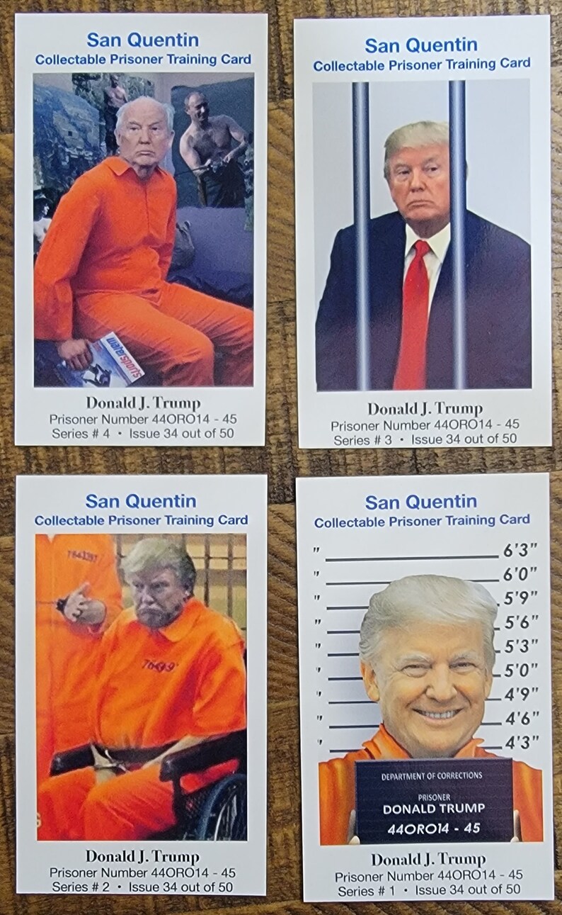 PRISONER TRUMP Trading Cards A Fantastic Holiday Gag Gift - Etsy