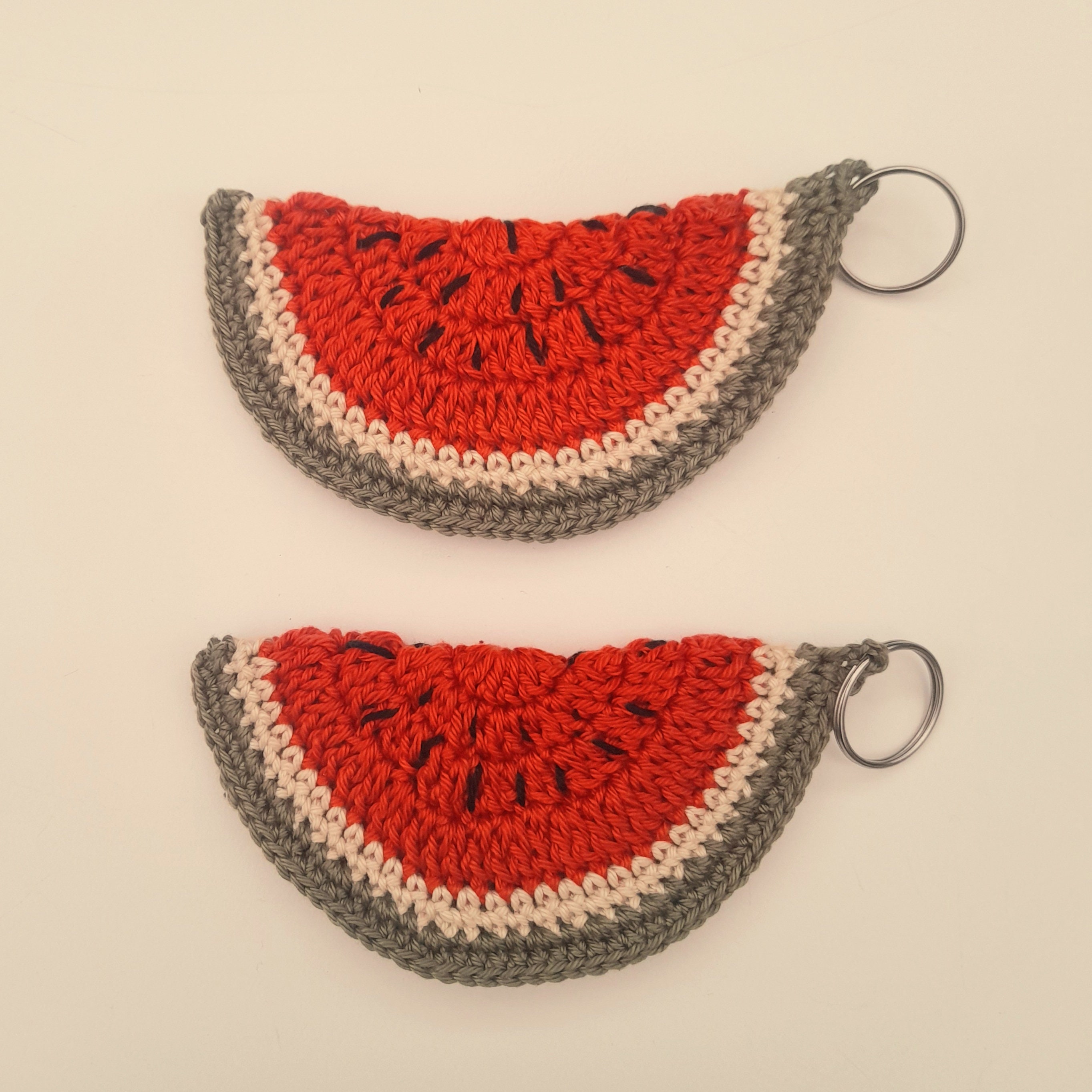 Crochet Watermelon Keyring - Etsy UK