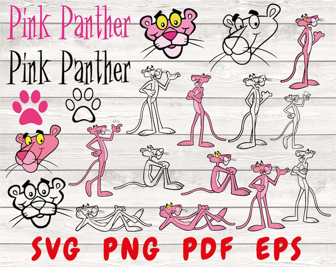 Pink Panther Svg, Panthers Svg, Cartoon Svg, Pink Panther, the Pink ...