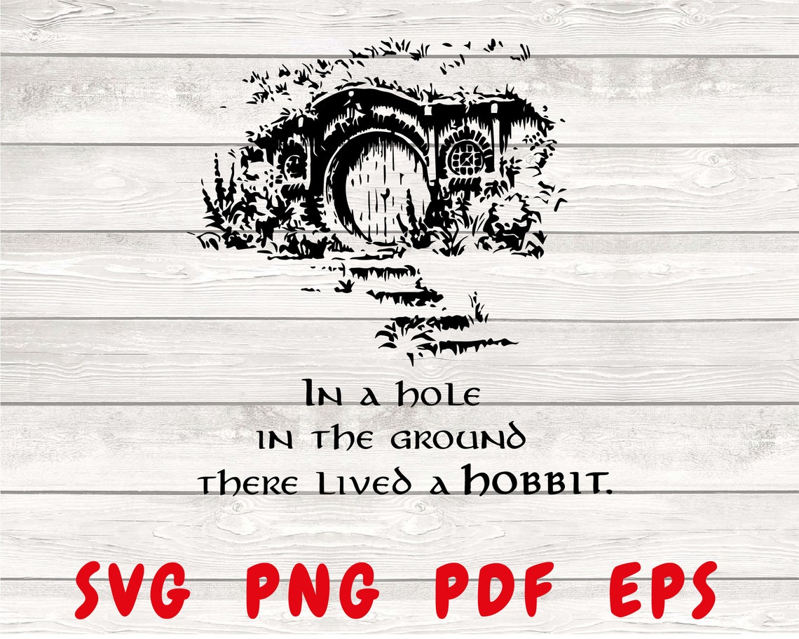 Lord of the Rings Svg, Hobbit House Svg, Doors of Hobbit, Frodo, Hobbit ...