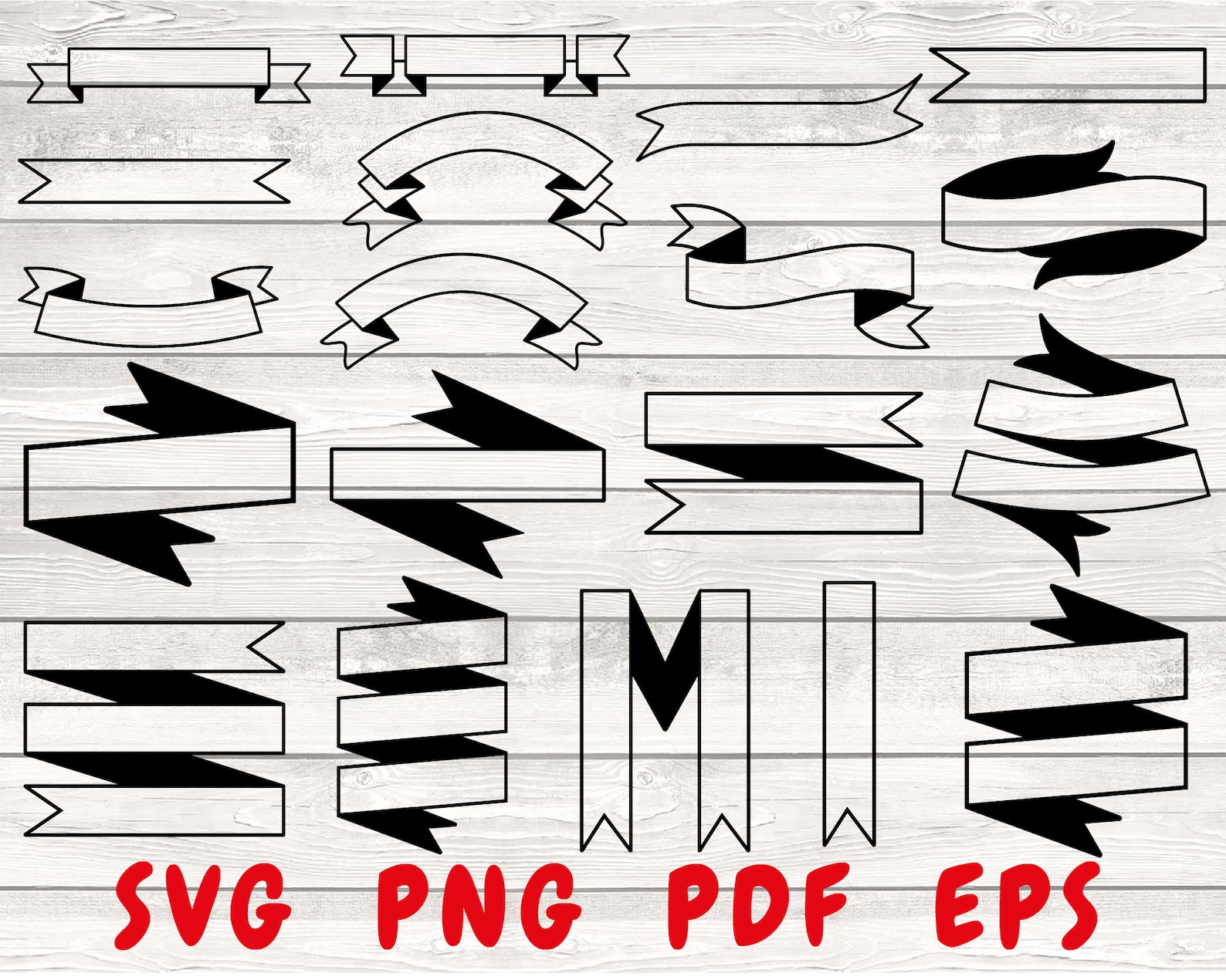 Ribbons Svg, Ribbon Banner Svg, Ribbons Banner Svg Bundle, Banner Clipart, Banner Vector ...