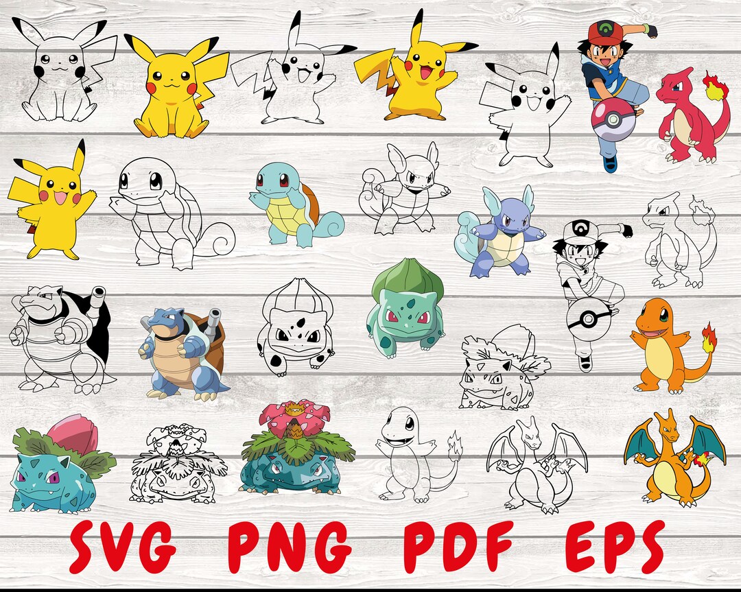 Pokemon Svg Bundle Pokemon Svg Pikachu Svg Pokemon - Etsy Portugal