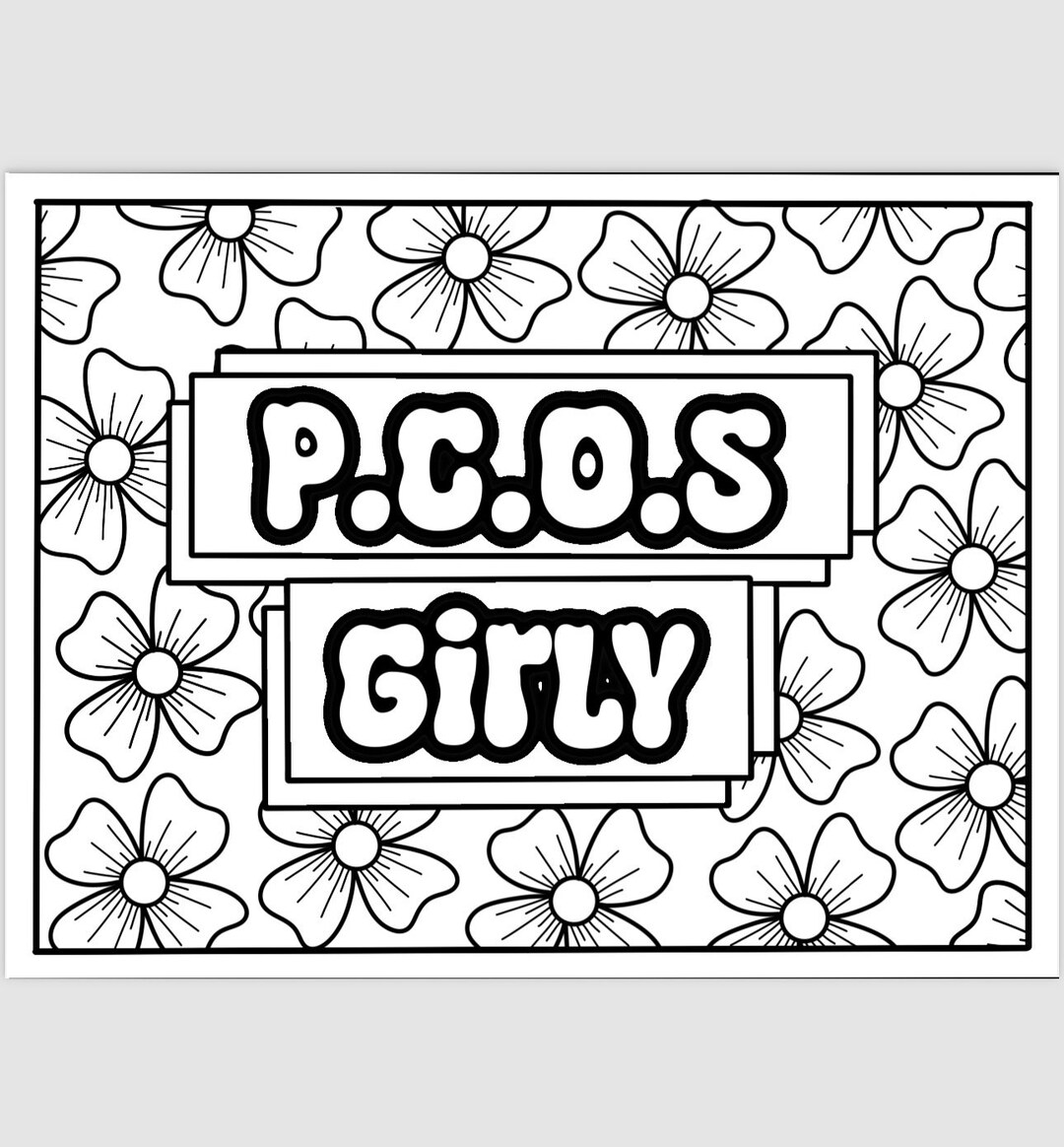 PCOS Coloring Page - Etsy