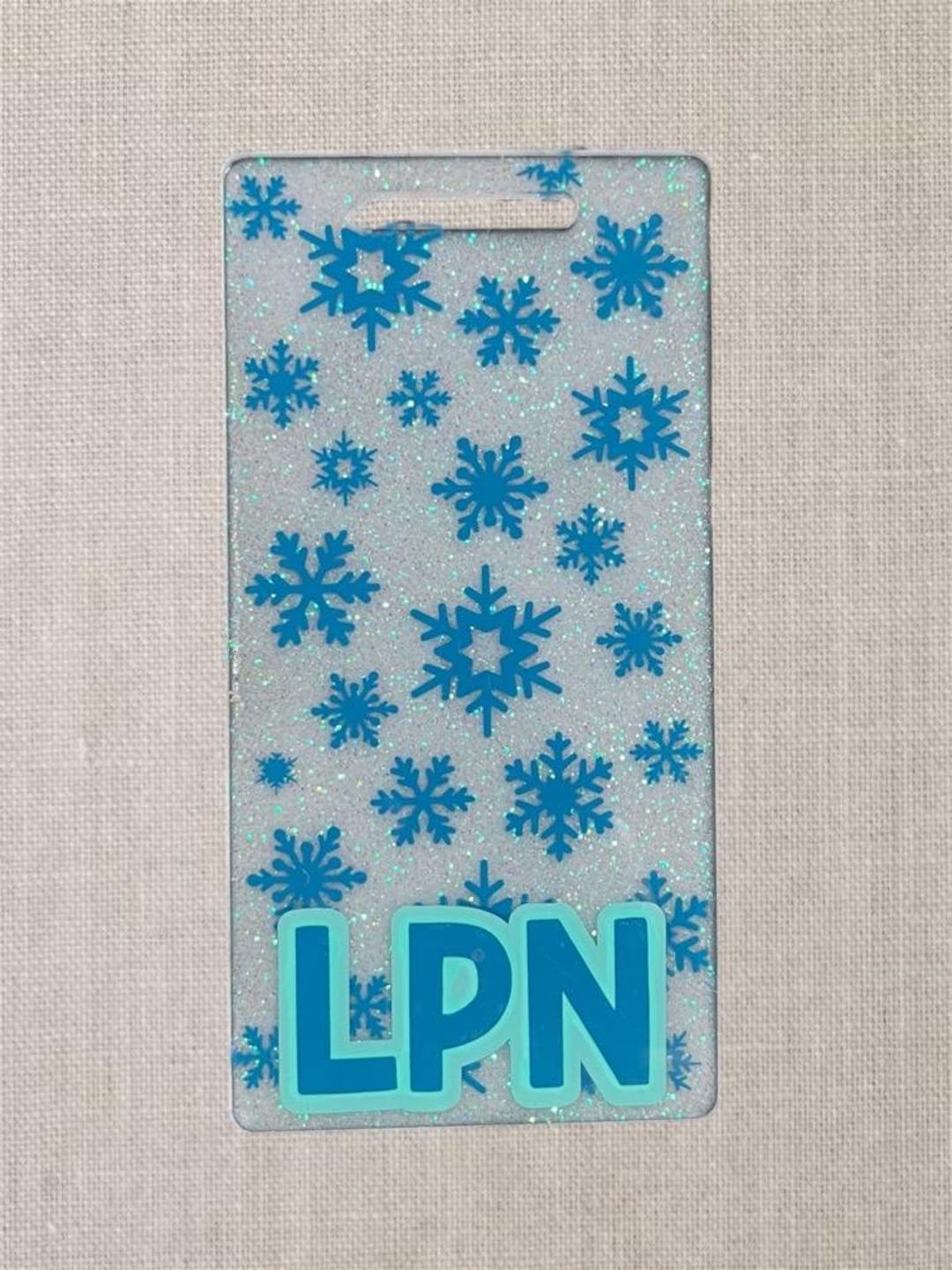 Winter Snowflake Badge Buddy | Medical Field | Winter Blue White Teal ...