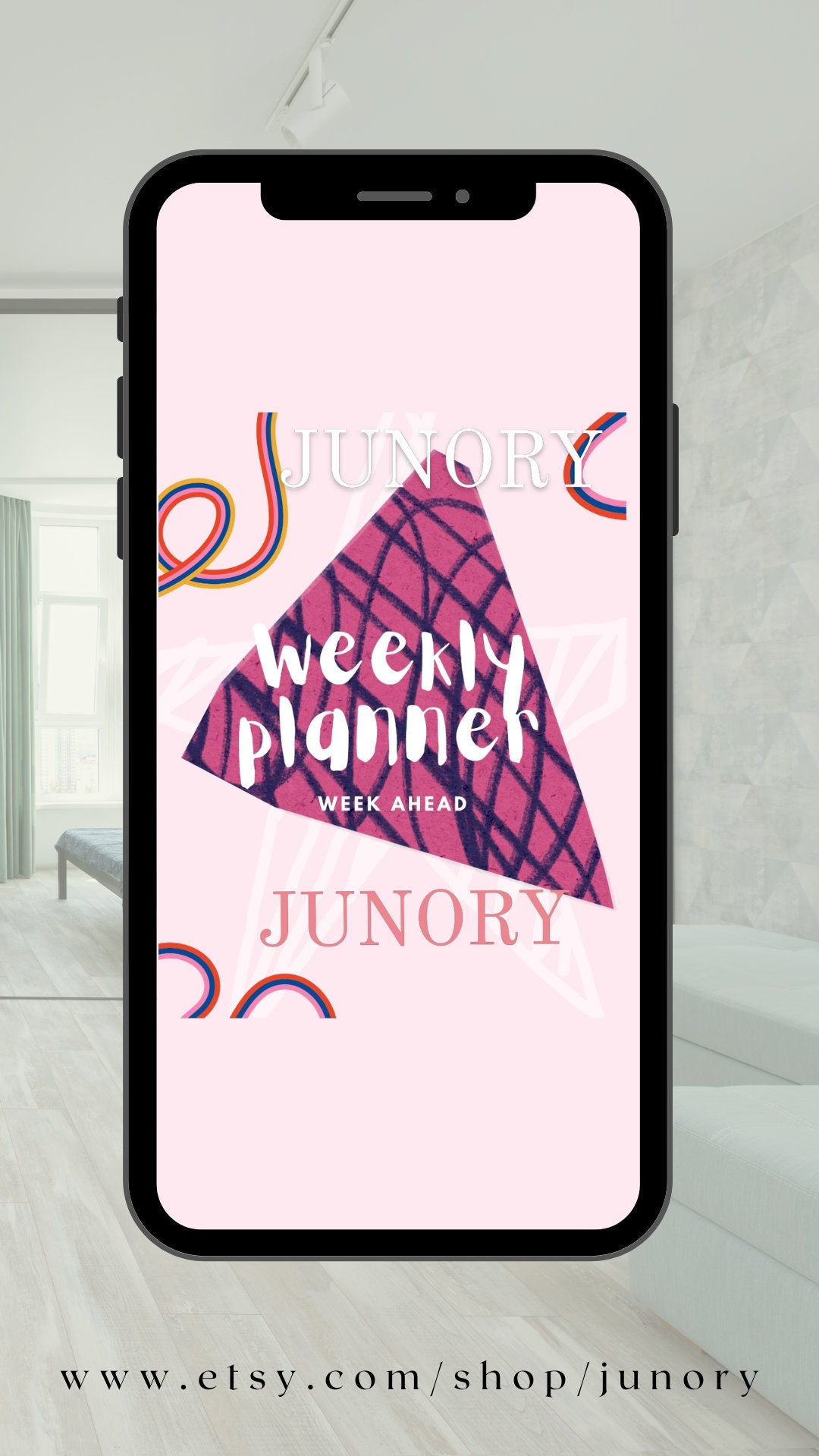 Weekly Planner Printable Vertical Digital Colorful Weekly - Etsy