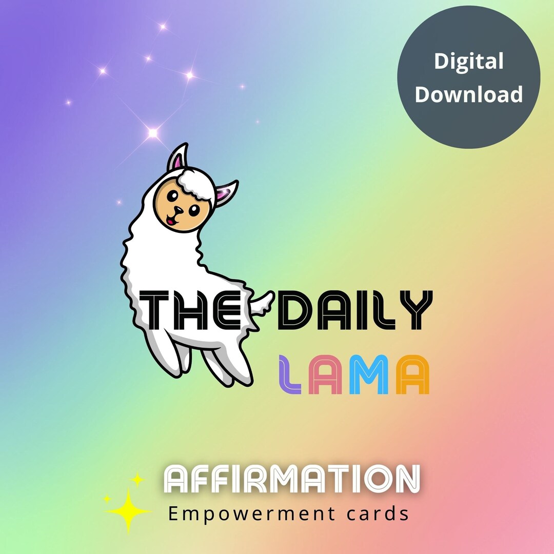 Positive Affirmations to Live by - Affirmation Cards - Llama ...