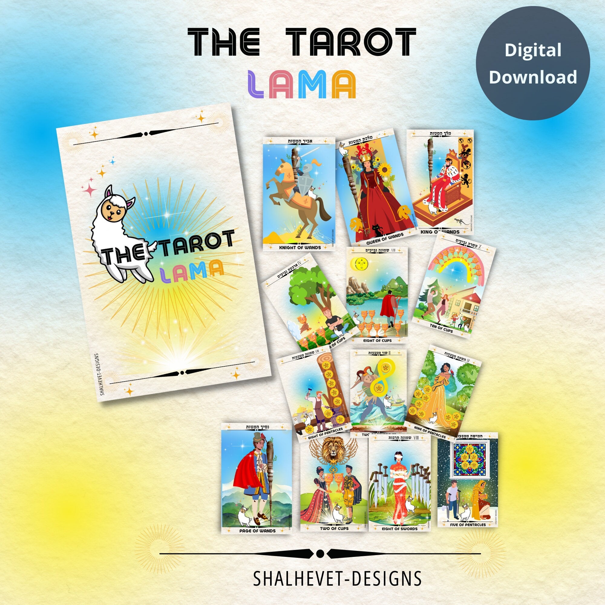 78 Printable Tarot LAMA Cards | Personal Growth Gift | A Unique ...