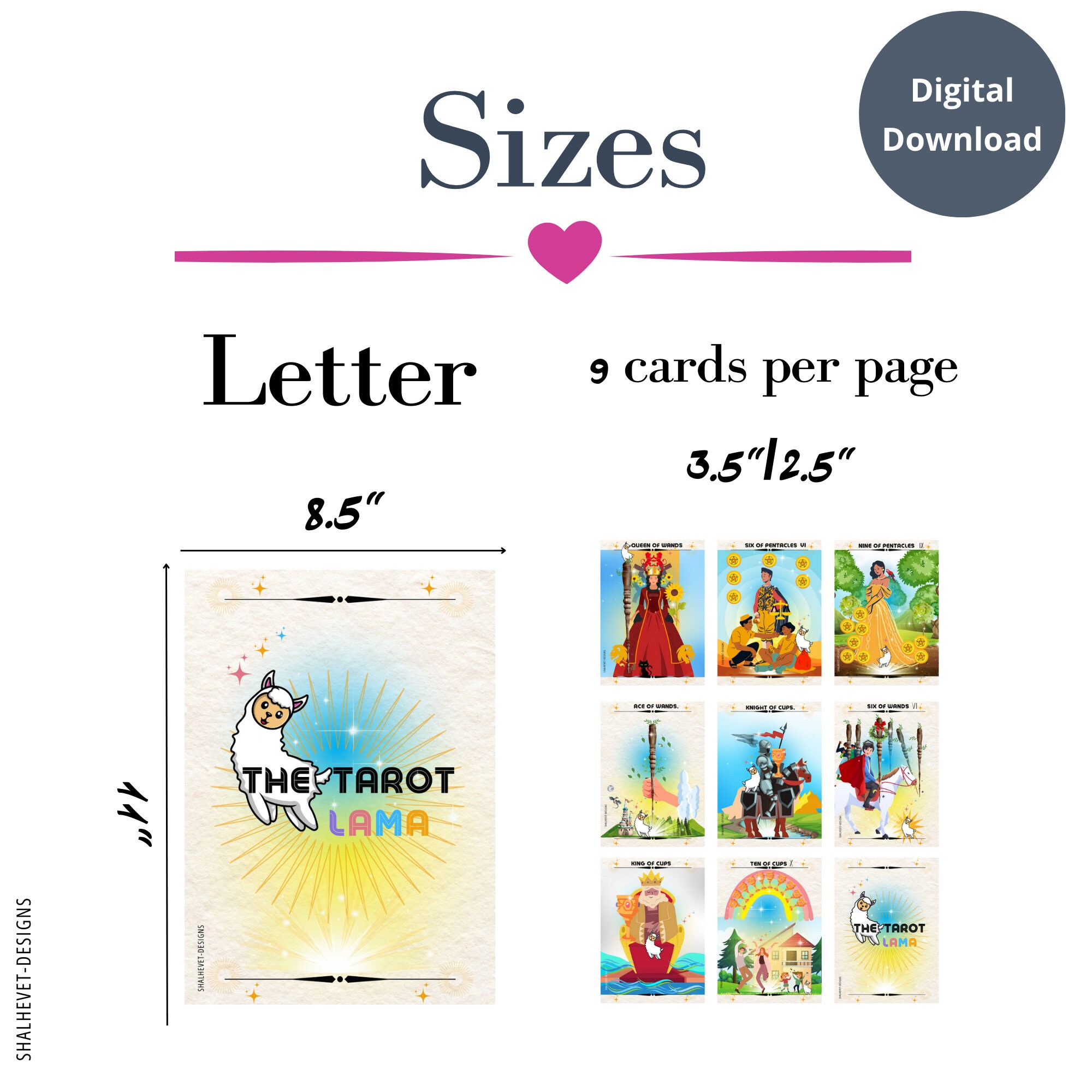 78 Printable Tarot LAMA Cards Personal Growth Gift A - Etsy
