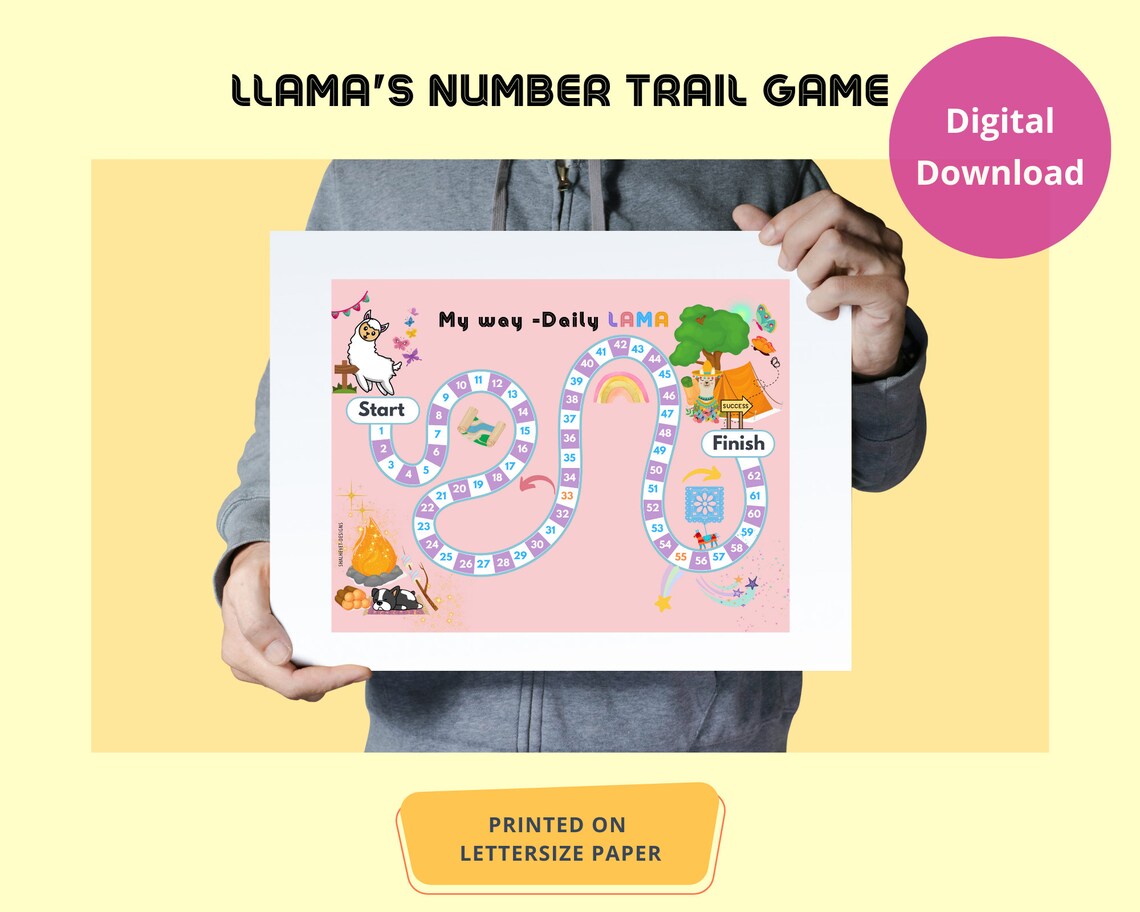 Printable Animal Games - Llama Game Printable, Llama Activity for Kids ...