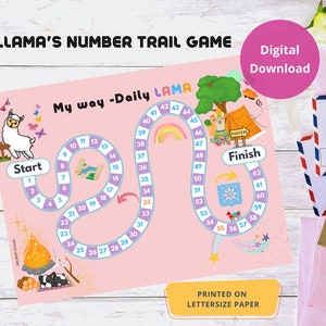 Printable Animal Games - Llama Game Printable, Llama Activity for Kids ...