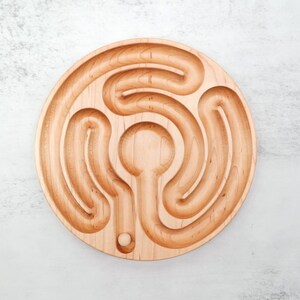 Radial Finger Labyrinth Ideal for Mindful Breathing, Handheld Wooden ...