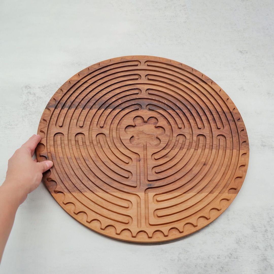 Chartres Cathedral Inspired Labyrinth Wall Art, Chartres Wooden ...
