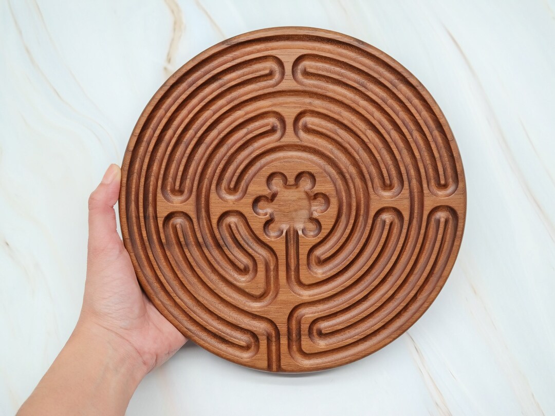 Chartres Labyrinth Inspired, Wooden Finger Labyrinth, Finger Labyrinth ...