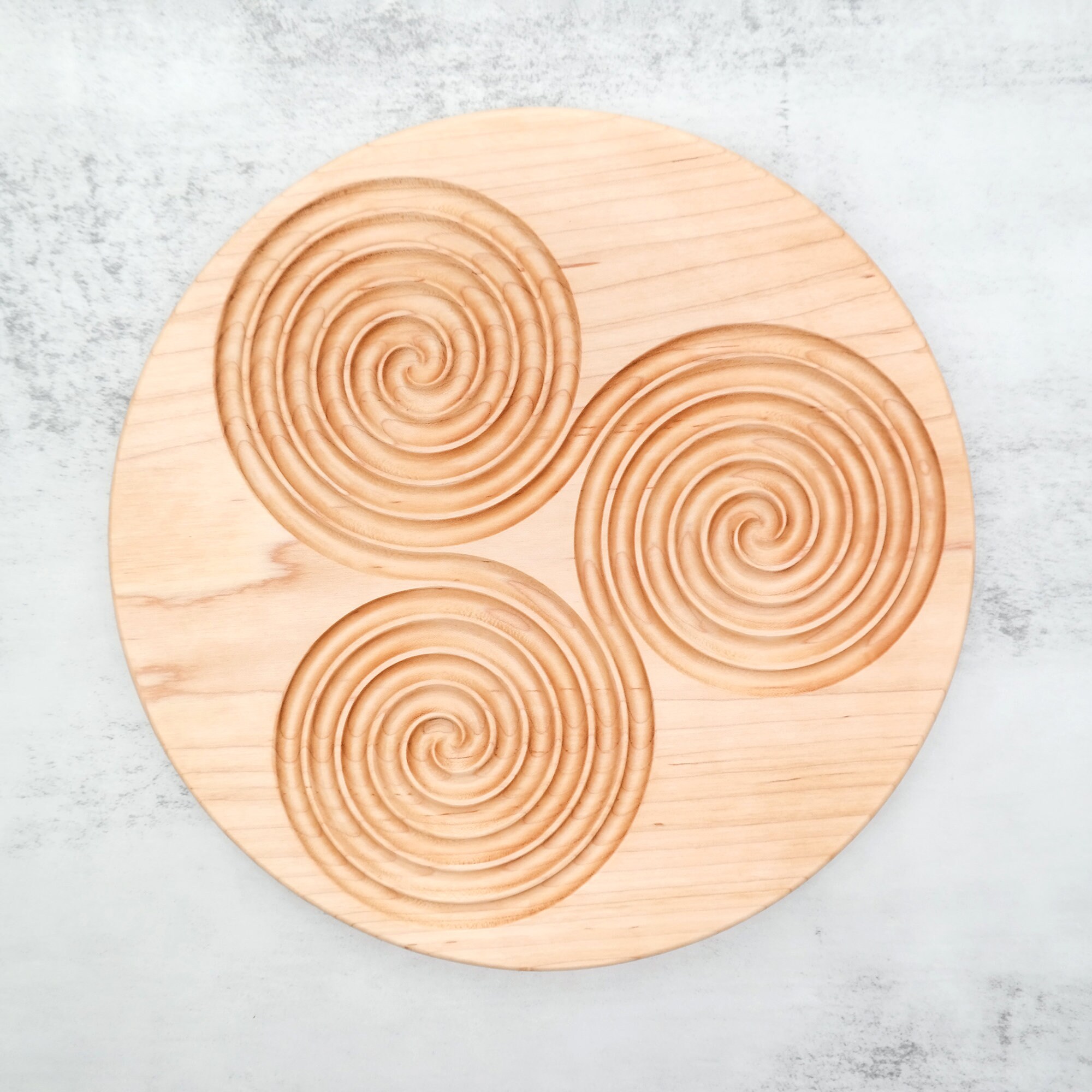 Triskele Wood Finger Labyrinth, for Meditation and Prayer, Triskelion ...