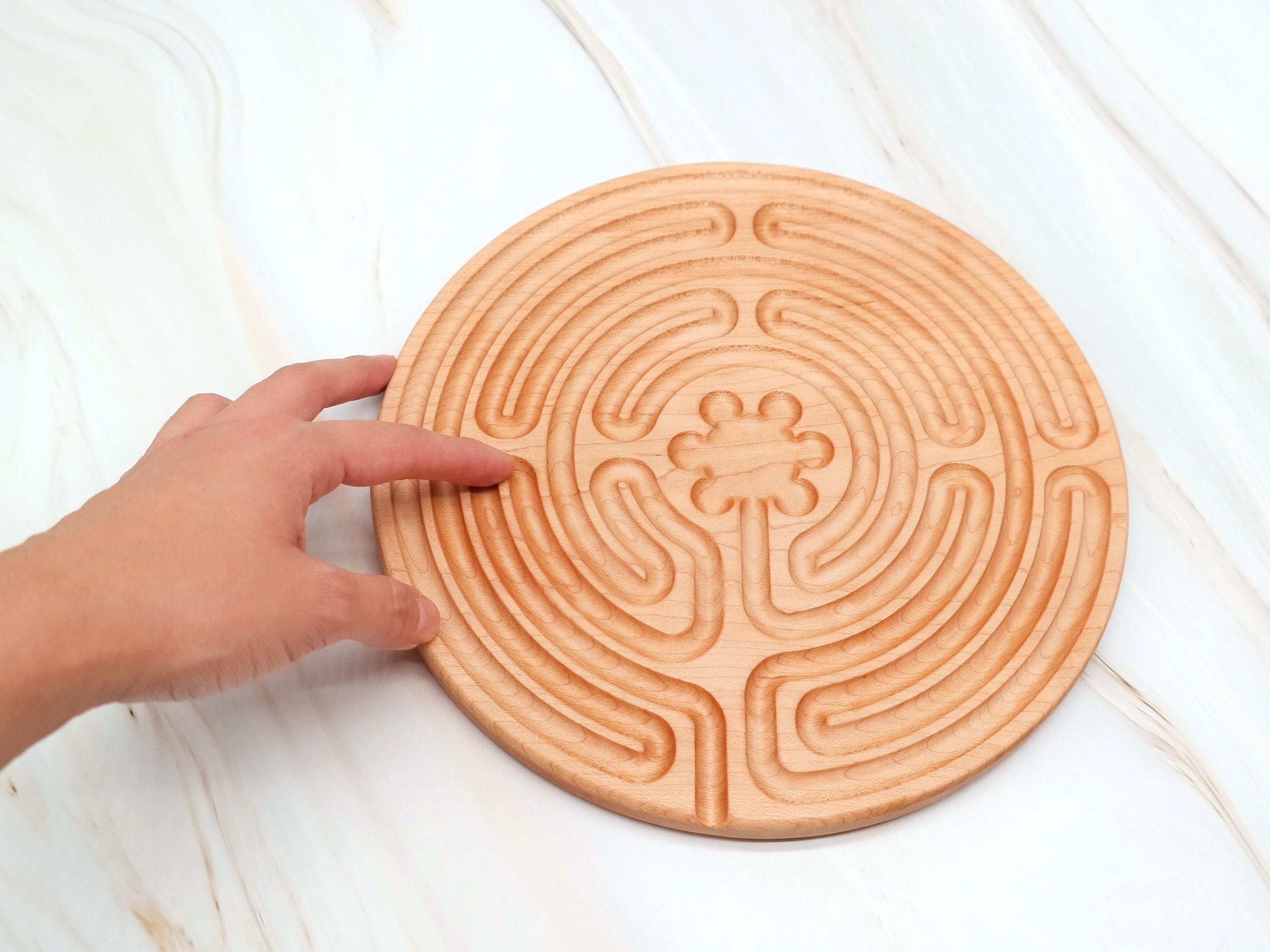Chartres Labyrinth, Wooden Finger Labyrinth, Finger Labyrinth, Finger ...
