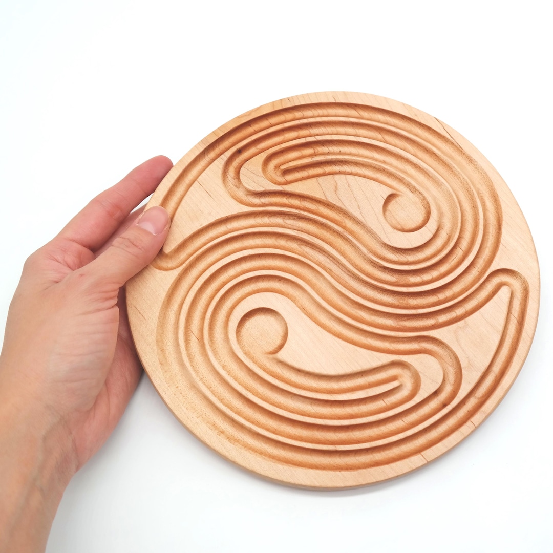 Ying Yang Finger Labyrinth, Wooden Finger Labyrinth, Meditation ...