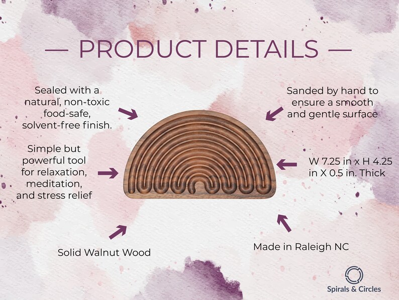 Rainbow Labyrinth Wooden Finger Labyrinth Stress Relief - Etsy