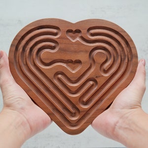 Double Heart Finger Labyrinth Ideal for the Meditation Corner, Handheld ...