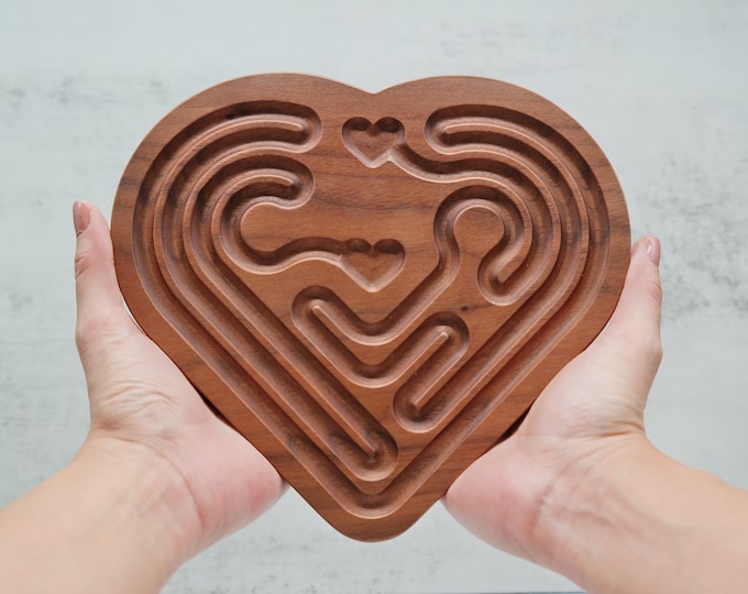 Double Heart Finger Labyrinth Ideal for the Meditation Corner, Handheld ...