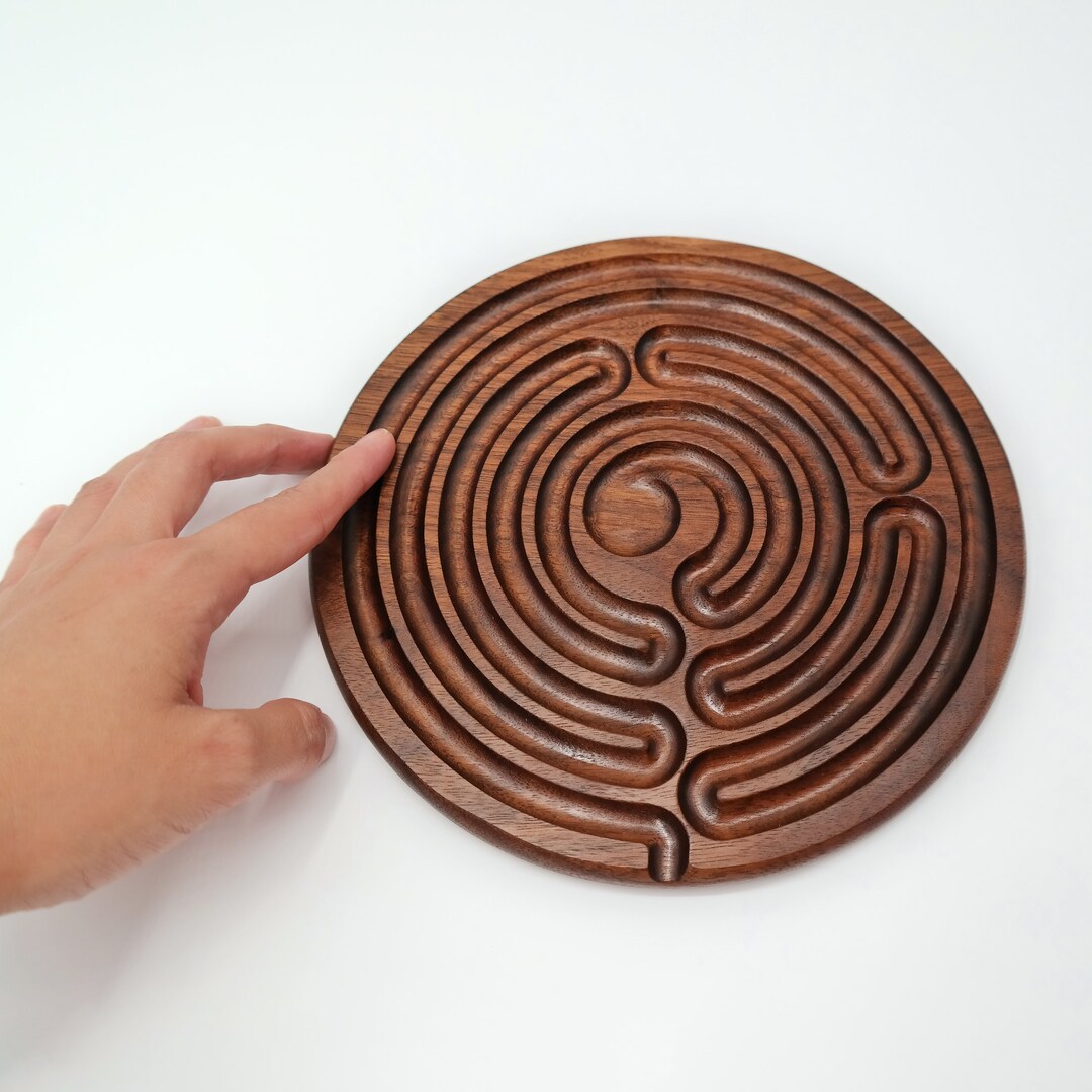 Finger Labyrinth, Wooden Finger Labyrinth, Meditation Labyrinth ...