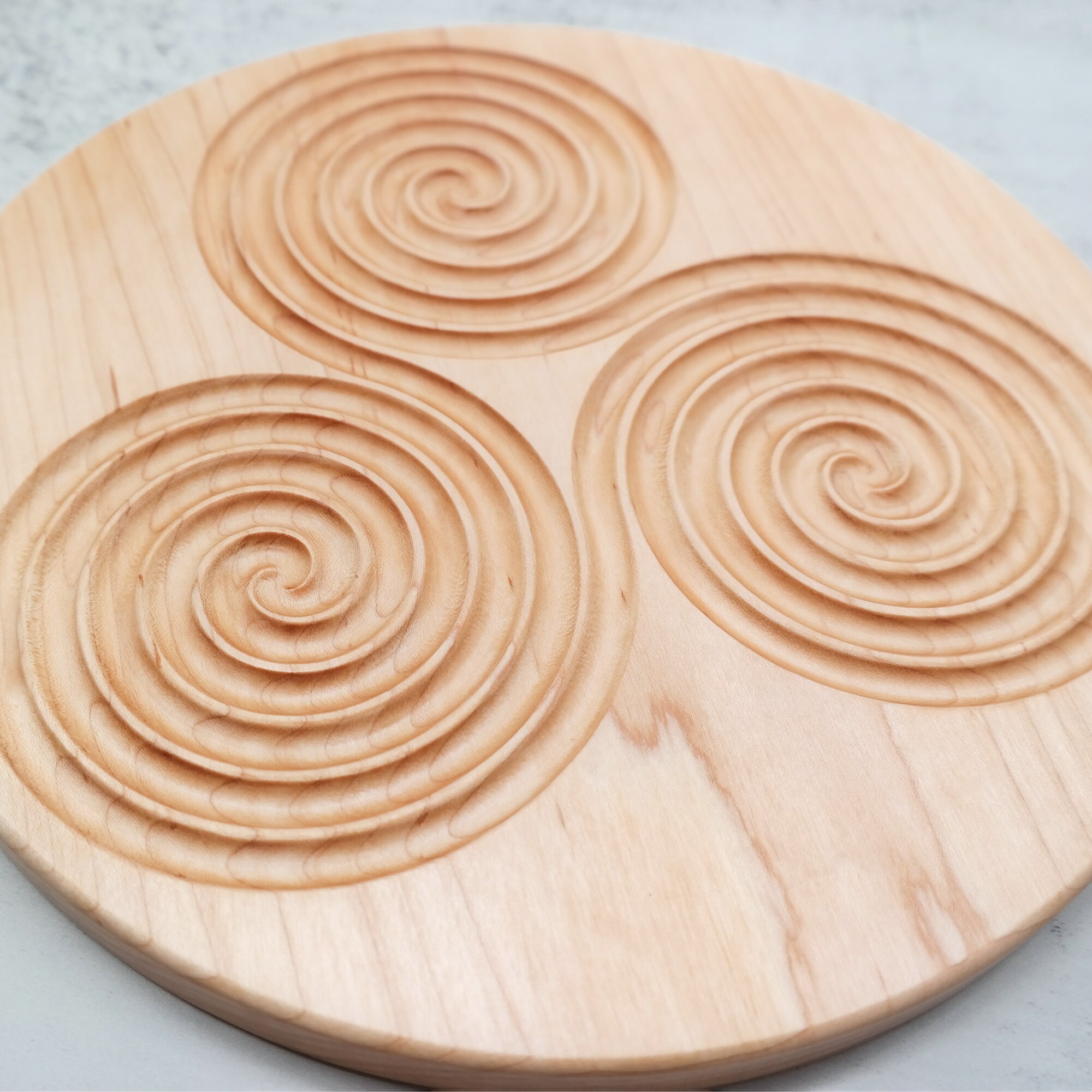 Triskele Wood Finger Labyrinth, for Meditation and Prayer, Triskelion ...
