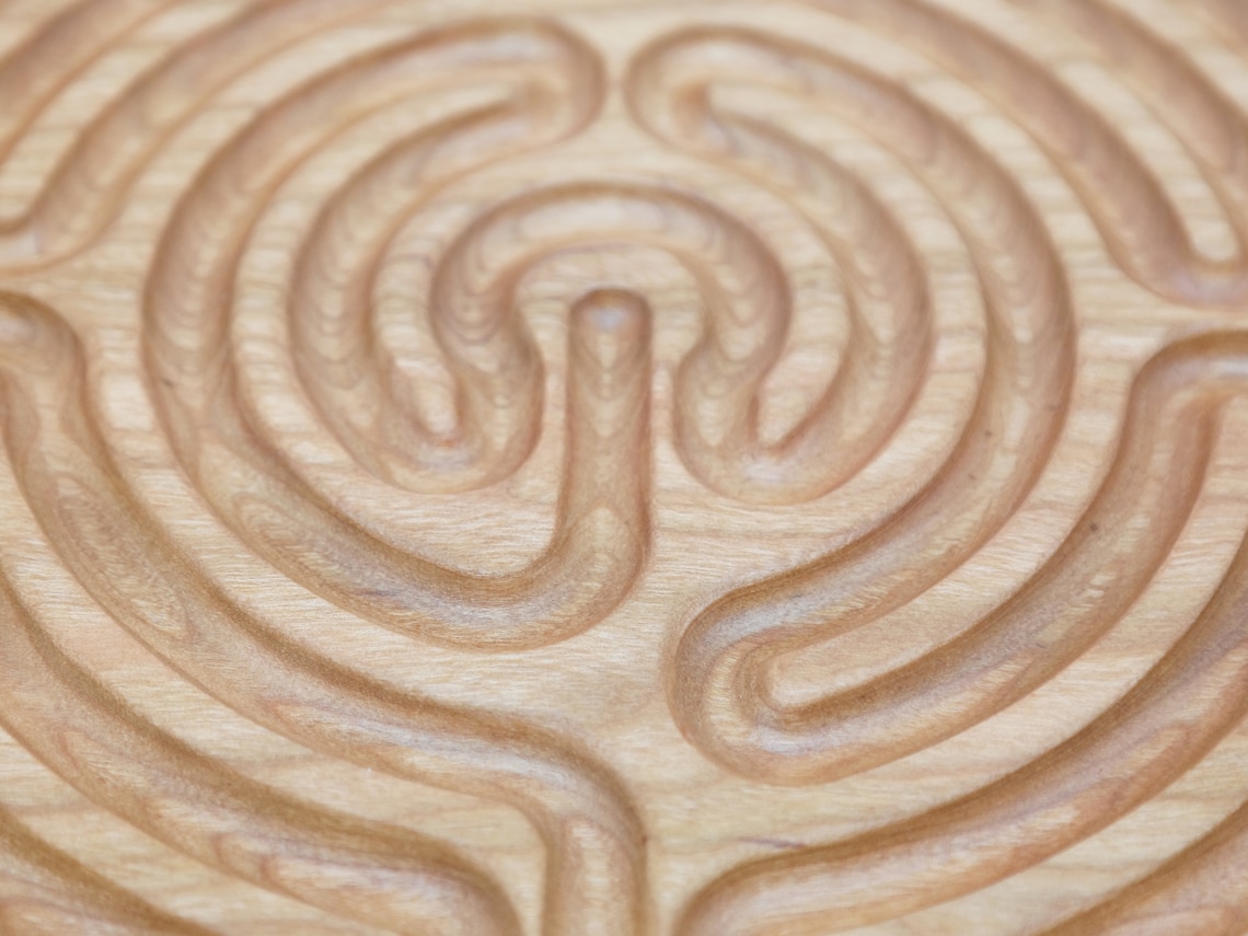 Finger Labyrinth, Wooden Finger Labyrinth, Meditation Labyrinth ...