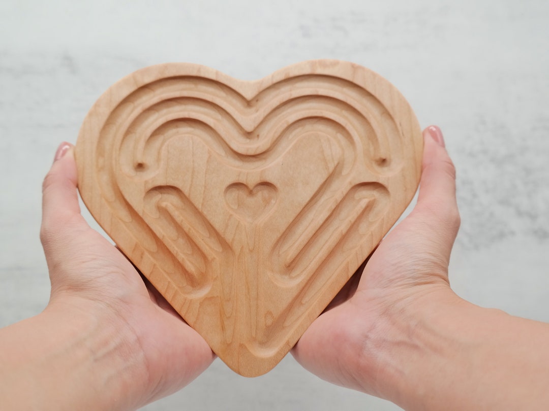 Single Heart Finger Labyrinth Ideal for the Meditation Corner, Handheld ...