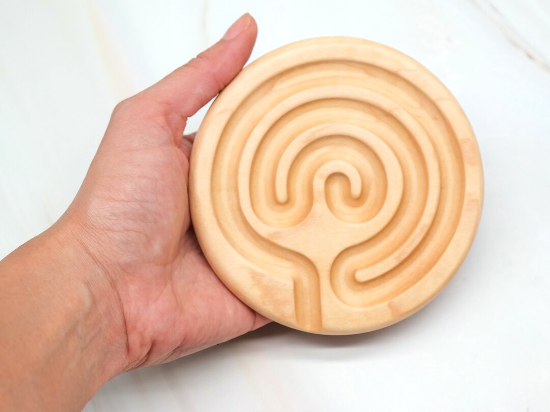 Pocket Labyrinth, Wooden Finger Labyrinth, Finger Labyrinth, Finger ...