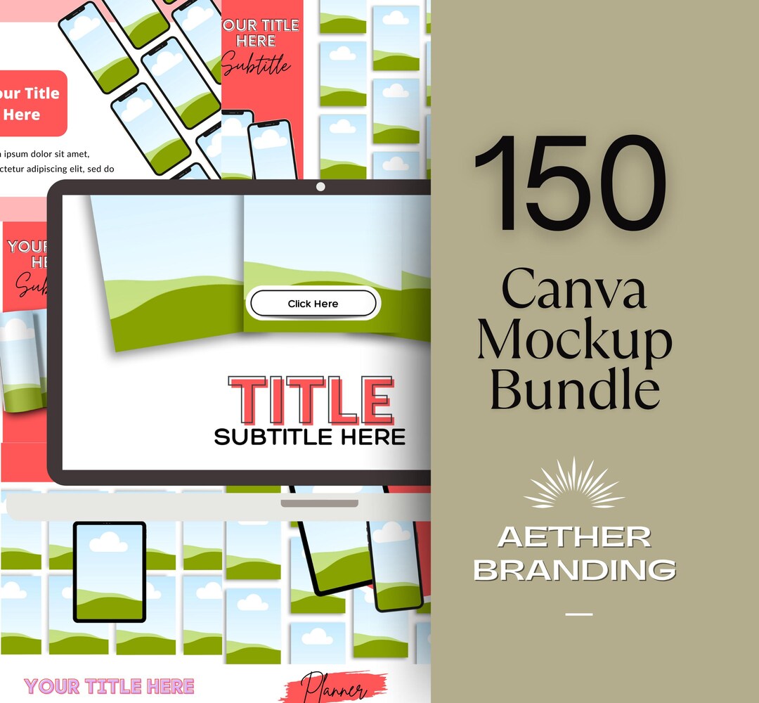 150 EDITABLE CANVA MOCKUP Bundle | Social Media | Marketing | Plr Mrr ...