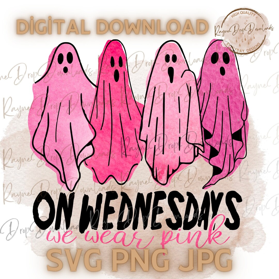 On Wednesdays We Wear Pink Png,mean Girls Ghost Wednesday Png,wear Pink ...
