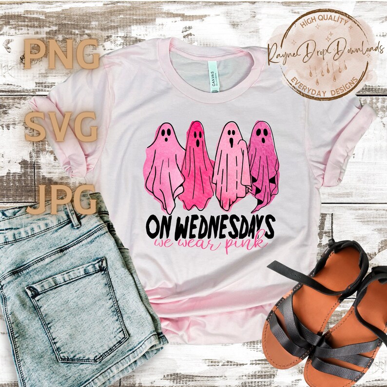 On Wednesdays We Wear Pink Png,mean Girls Ghost Wednesday Png,wear Pink ...