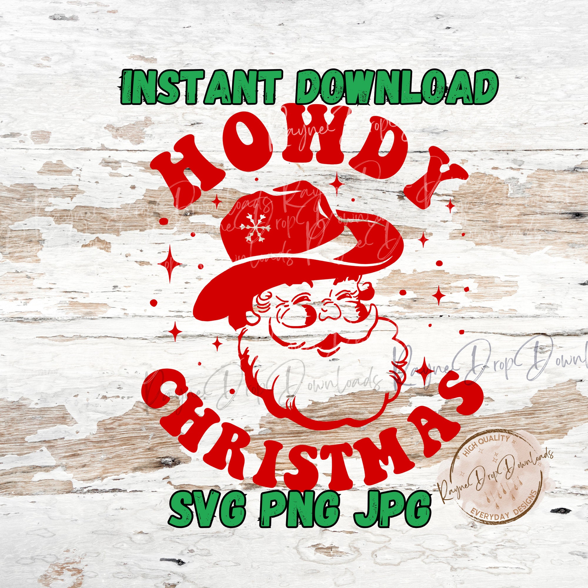 Howdy Christmas Svg, Howdy Santa Svg, Cowboy Santa Png, Western Groovy ...