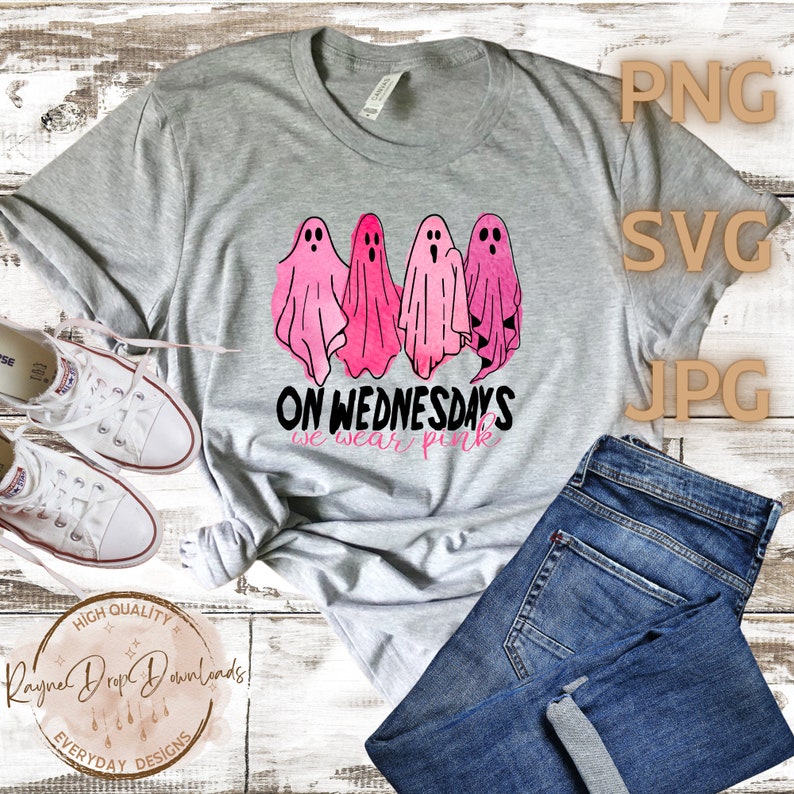 On Wednesdays We Wear Pink Png,mean Girls Ghost Wednesday Png,wear Pink ...
