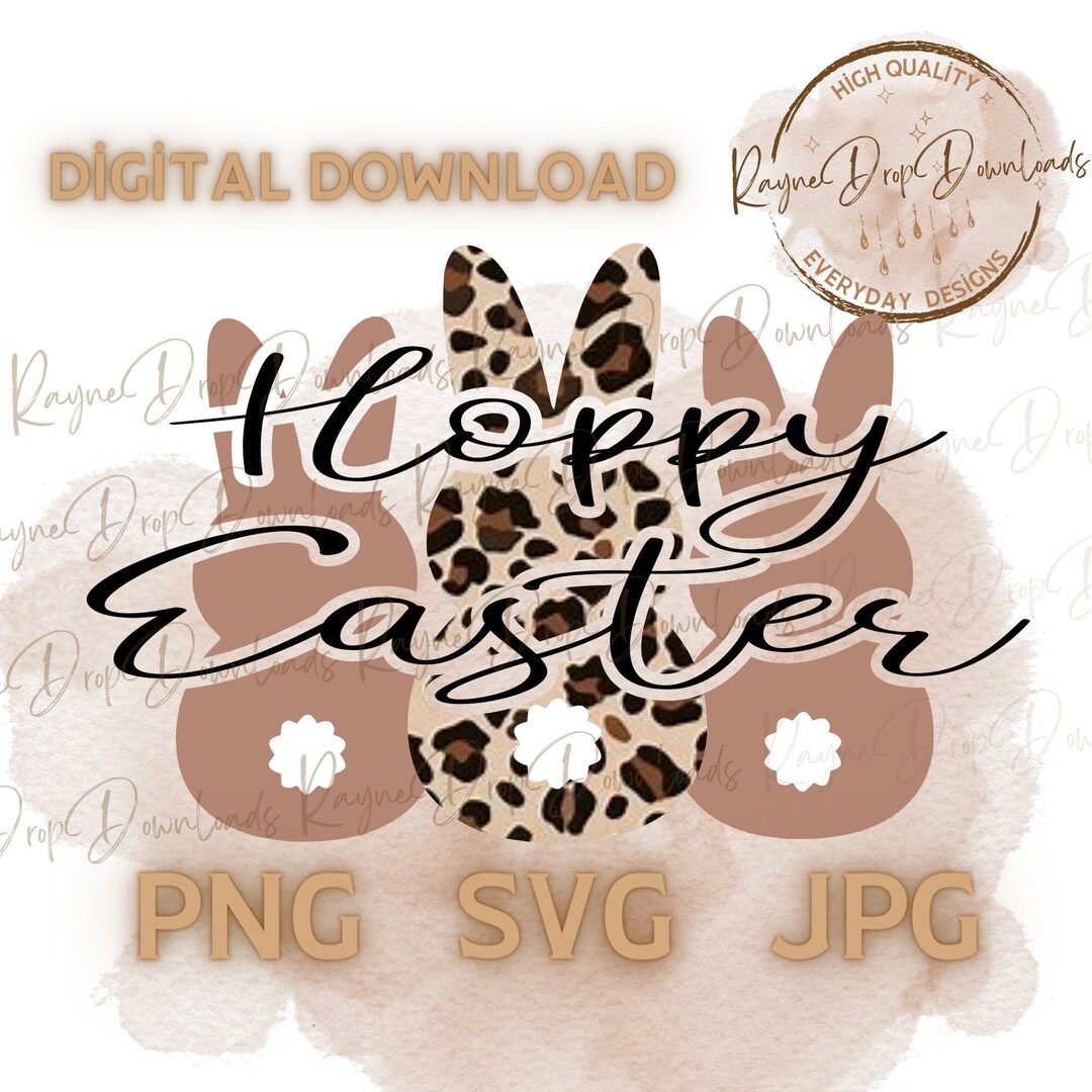 Hoppy Easter SVG Png,easter Leopard Print Png,leopard Easter Design ...