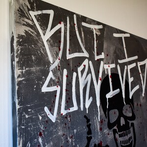 3D Bleeding Heart but I Survived Canvas Art Piece 24 X 36 Pop Art Large ...