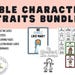 Bible Character Traits Bundle: Christian Posters, Flash Cards, Coloring ...