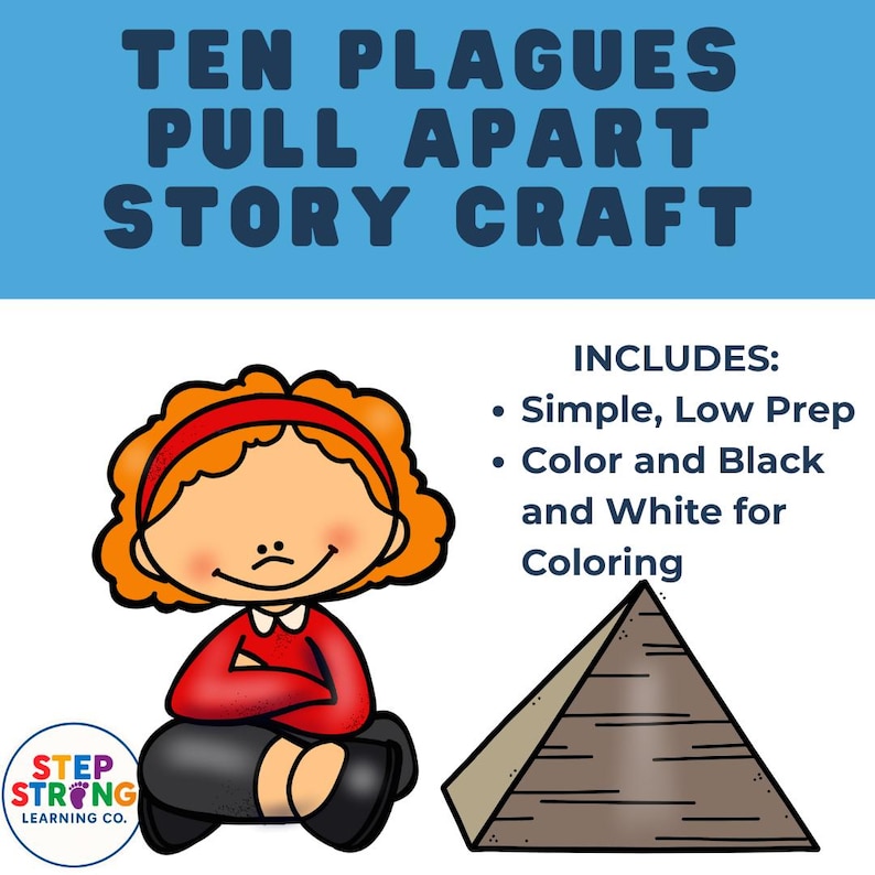 Ten Plagues Pull-out Book Craft | Moses Bible Story Activity for Kids ...