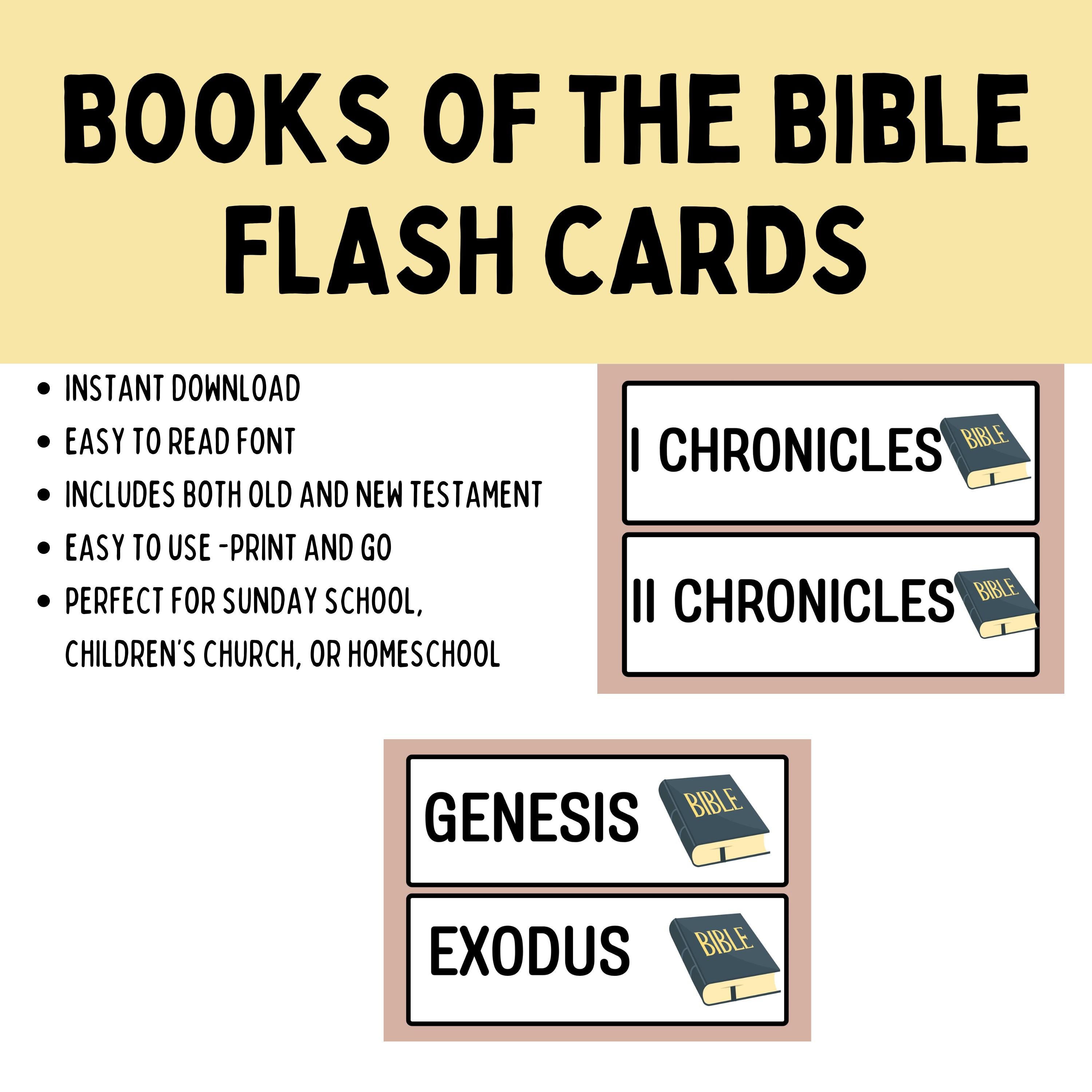 Printable Books of the Bible Flashcards | Old and New Testament | Ready ...