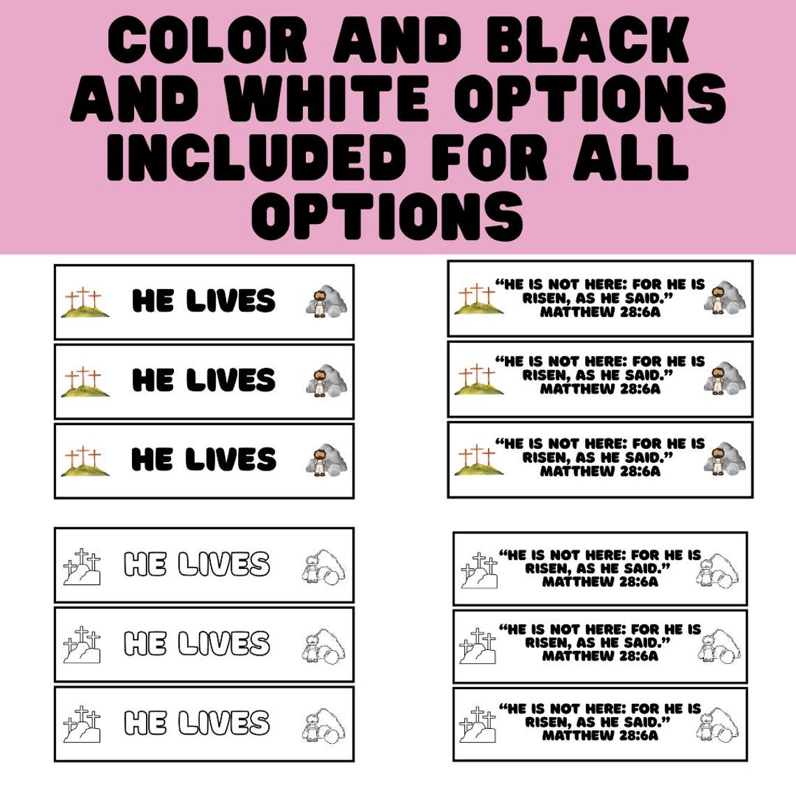 He is Risen Easter Craft for Kids - Christian Sunday School Activity ...