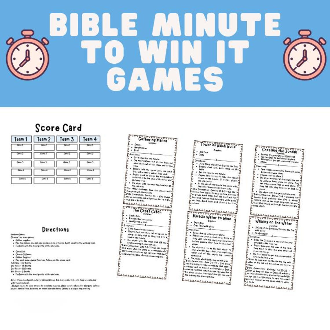 Minute to Win It Bible Games: Youth Group & Church Activity (digital ...