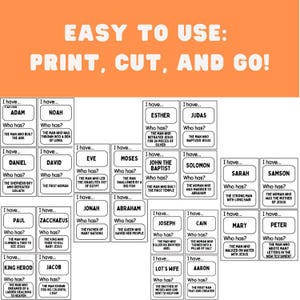 Bible Characters Game: Fun Learning Activity for Kids - Etsy