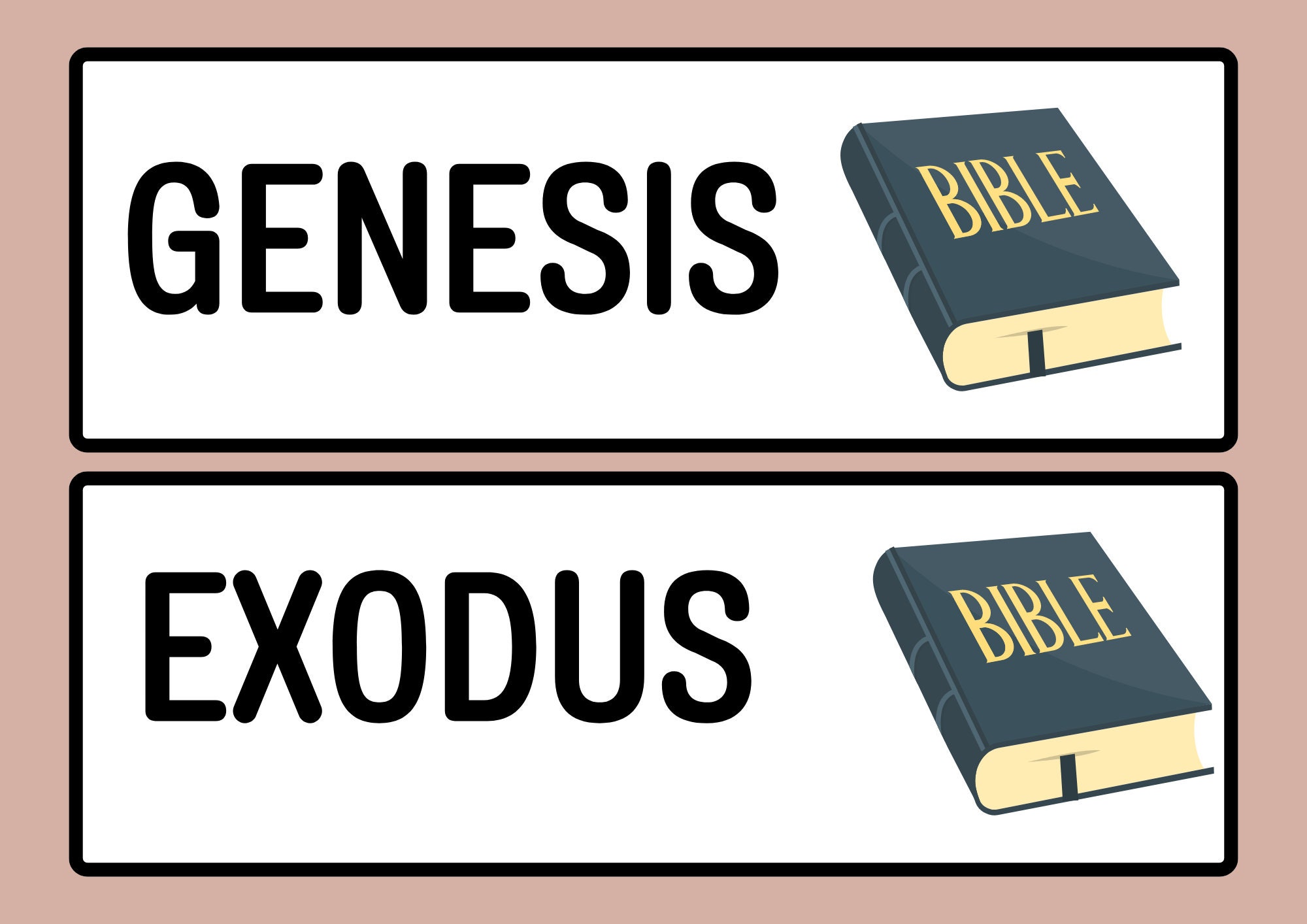 Printable Books of the Bible Flashcards | Old and New Testament | Ready ...