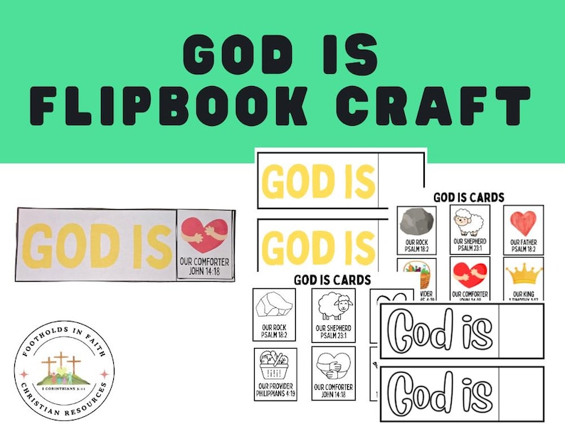 God is Flipbook Craft for Kids | Sunday School, Homeschool & Children's ...