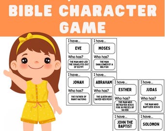Bible Characters Game: Fun Learning Activity for Kids - Etsy