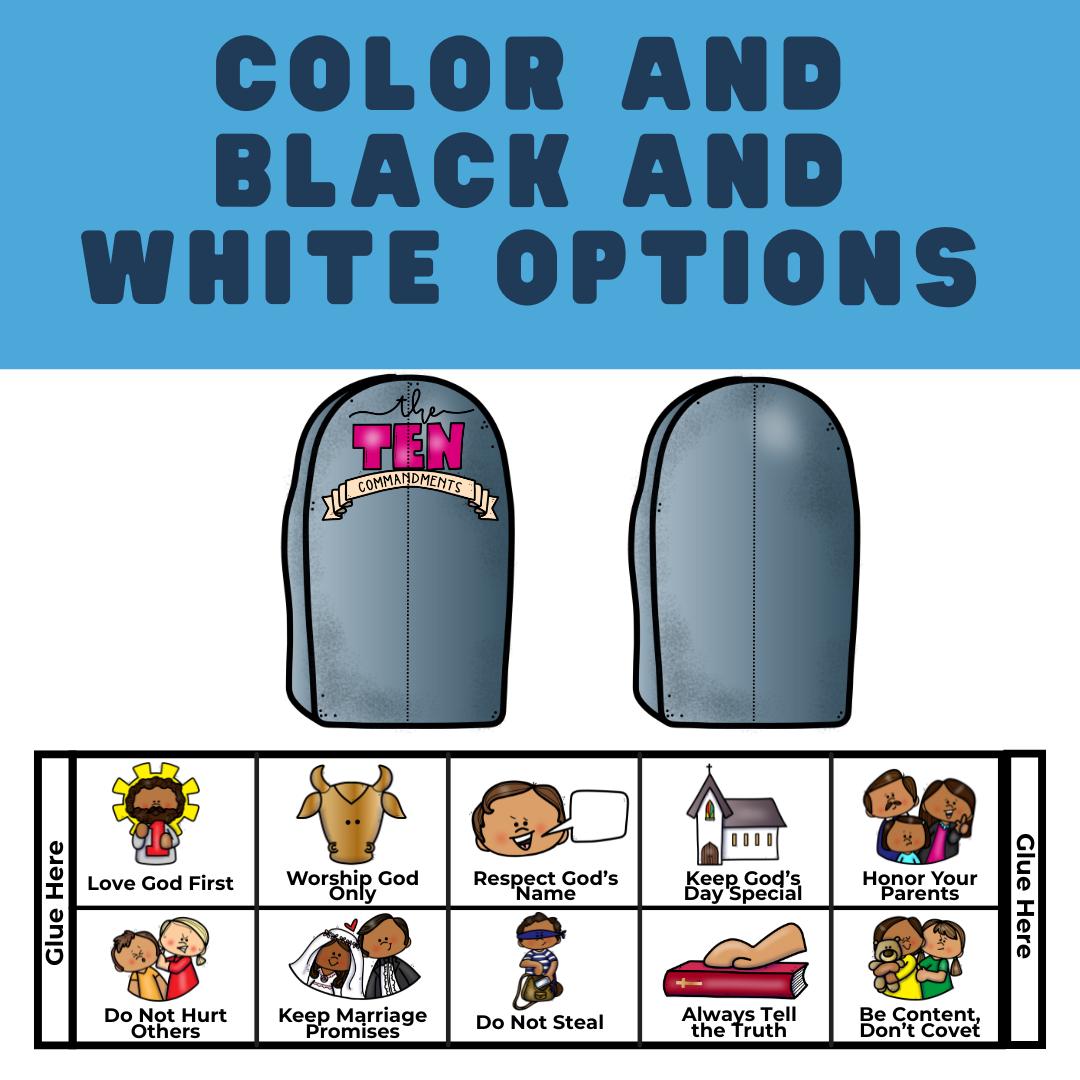 Bible Craft for Kids – Ten Commandments Pull-out Book | Sunday School ...