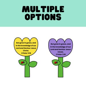 Grow in Grace Flower Craft: Bible Verse Activity (printable) - Etsy