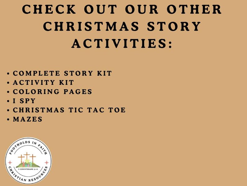 Away in a Manger Christmas Craft Kit for Kids - Printable Nativity ...