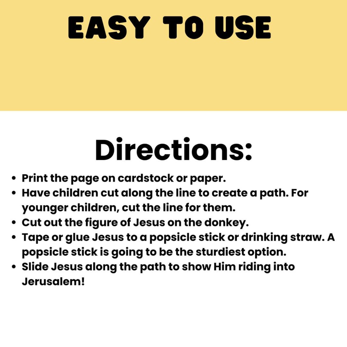 Palm Sunday Printable Craft | Christian Easter Activity for Kids ...